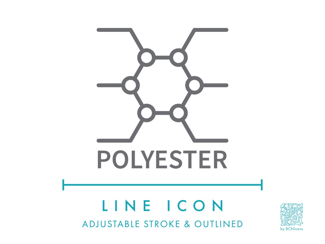 Polyester Fiber Material Line Icon SVG, Minimalist Synthetic Thread ...