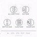 Hair Types Line Icons Pack SVG, Minimalist Cosmetics Symbols Bundle PNG ...
