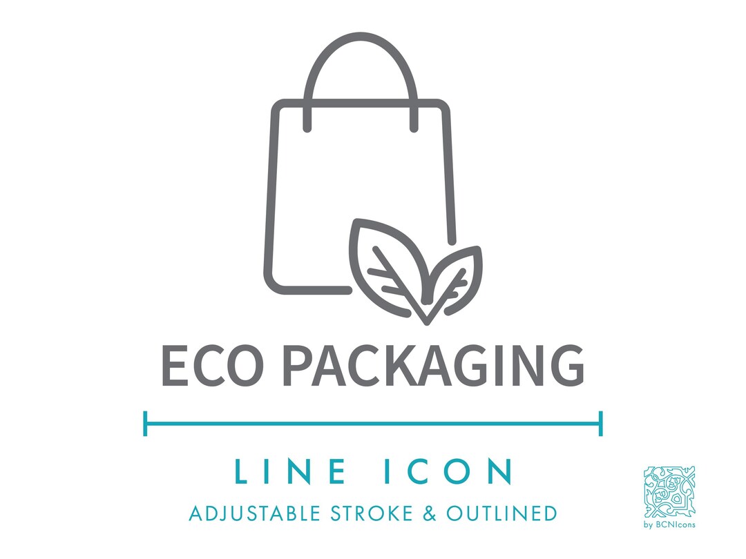 Eco Packaging Line Icon SVG, Minimalist Ecological Packaging Icon PNG ...
