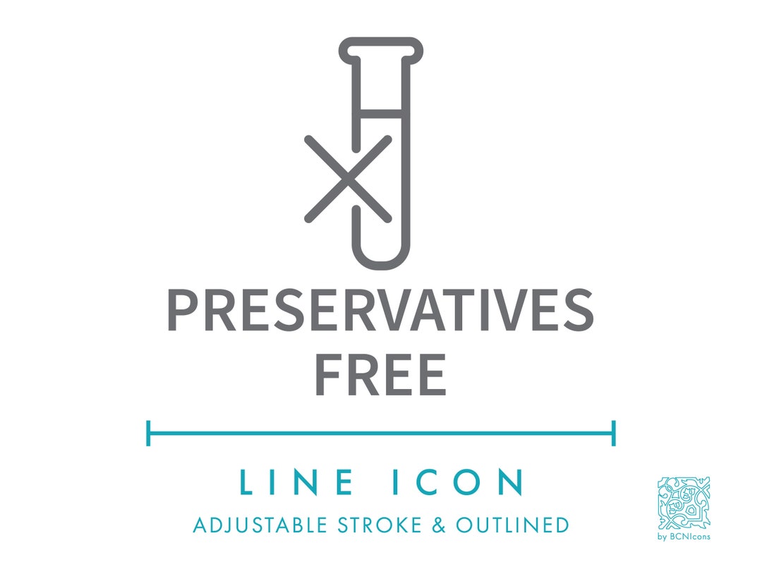 Preservative Free Line Icon SVG, Minimalist Natural Cosmetics Packaging ...