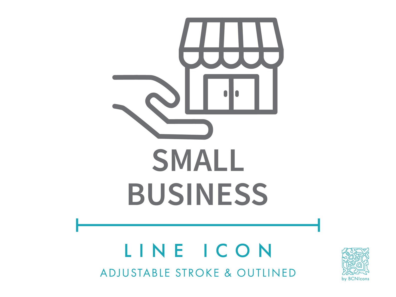 Small Business Line Icon SVG, Minimalist Local Shop Handmade Business ...