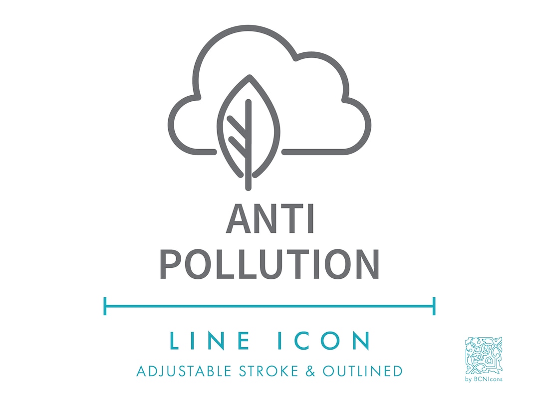 Anti Pollution Line Icon SVG Minimalist Eco Friendly Natural - Etsy