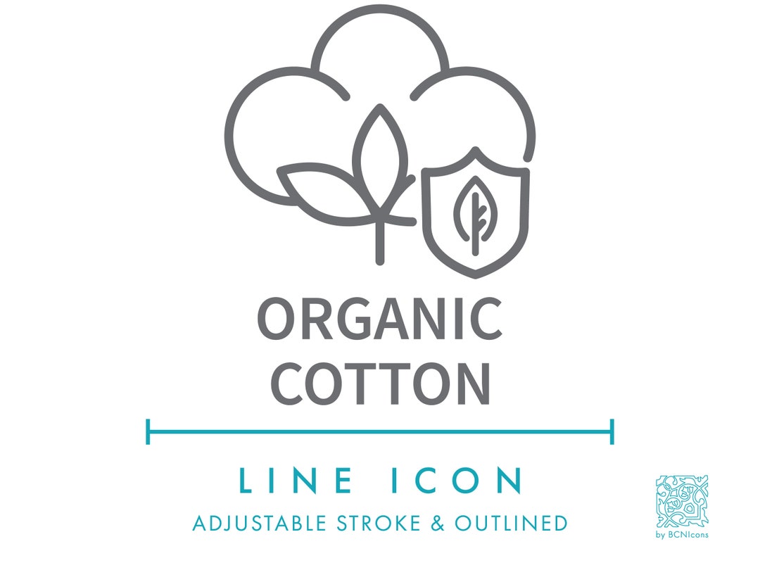 Organic Cotton Textile Line Icon SVG, Minimalist Eco Friendly Fabric ...