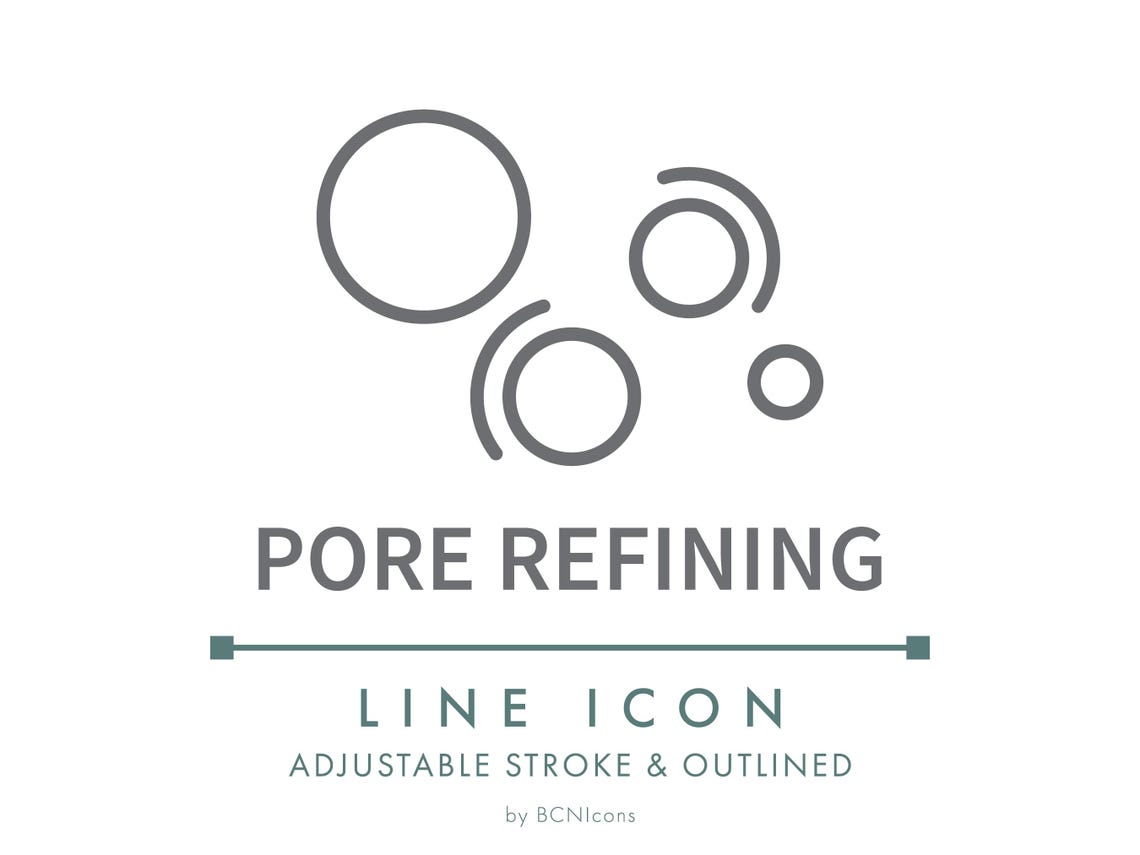 Pore Refining Line Icon SVG, Skin Care Face Treatment Symbol Cosmetics ...