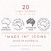 MADE IN AUSTRALIA Badge Line Icons Pack Svg, Australian Made Logo ...