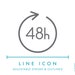 48h Delivery Time Ecommerce Shipping Line Icon SVG, Minimalist Order ...