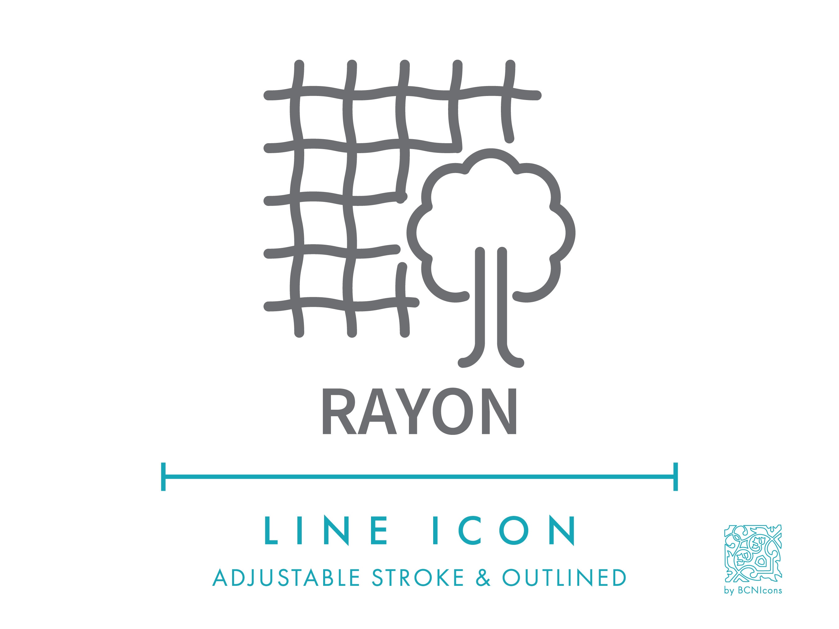 Rayon Fiber Material Line Icon SVG, Minimalist Natural Recycled Textile ...