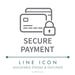 Secure Payment Ecommerce Line Icon SVG, Minimalist Credit Card Payment ...