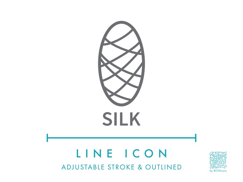 Silk Textile Line Icon SVG Minimalist Fabric Fiber Clip Art - Etsy