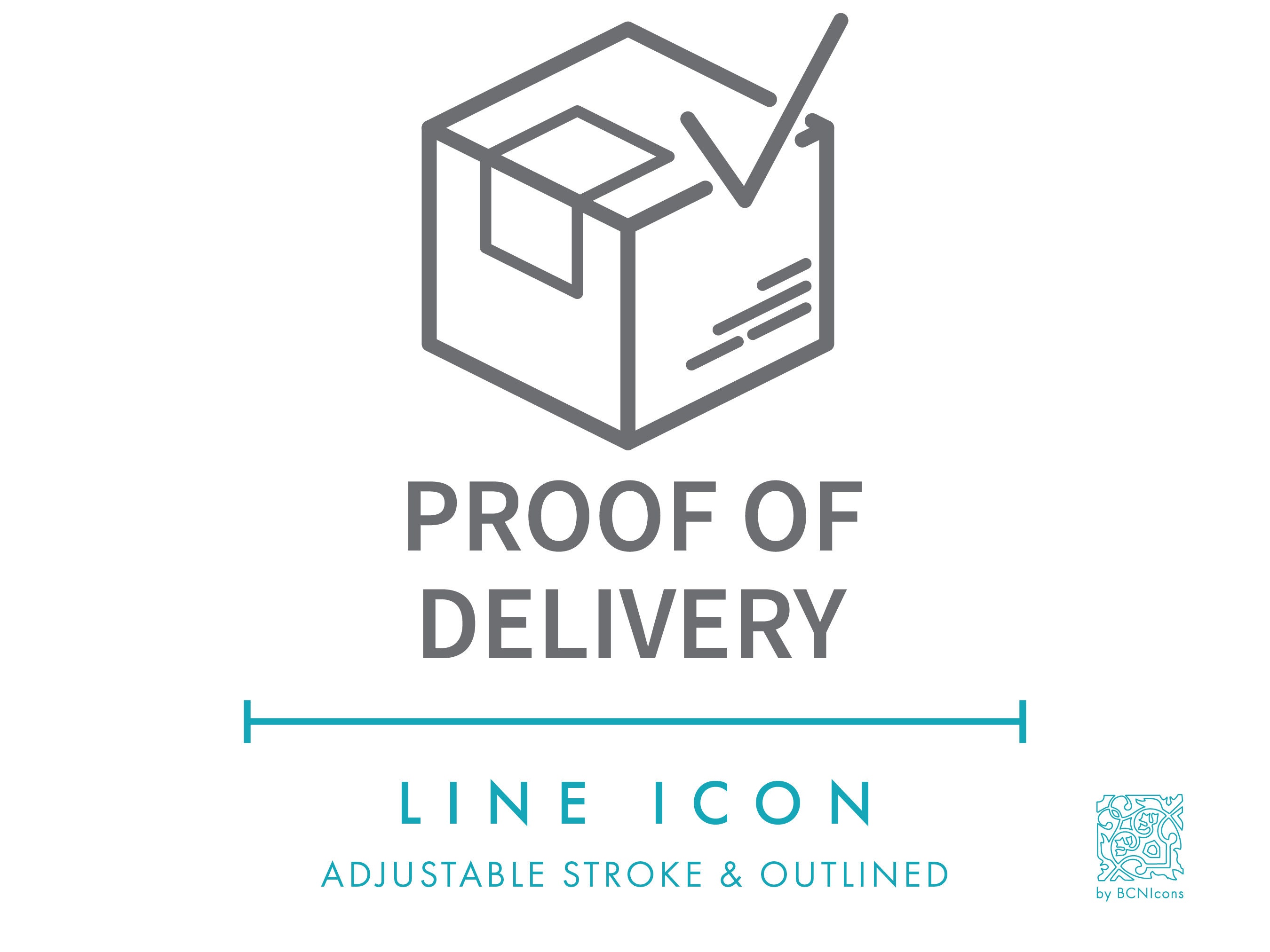 Proof of Delivery Ecommerce Shipping Line Icon SVG, Minimalist Order ...