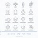 Textile Symbols Vol. 01 Basic Line Icons Pack SVG, Sewing Clothing ...
