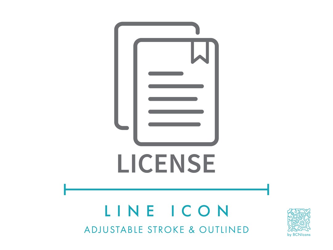 License Ecommerce Line Icon SVG, Minimalist Statement Document Symbol ...