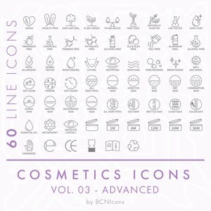 Cosmetics Packaging Symbols Vol.03 Advanced Line Icons Pack SVG ...