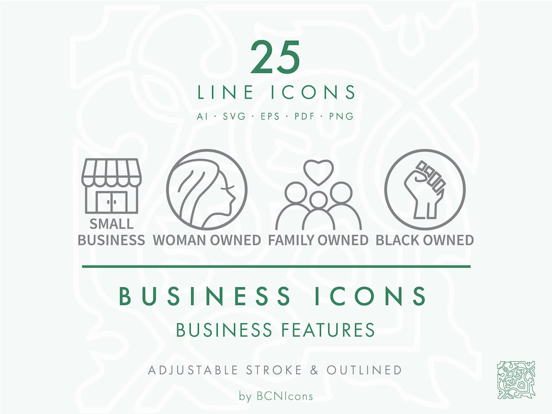 BUSINESS FEATURES PACK Line Icons Symbols Svg, Minimalist Small ...