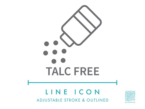 Talc Free Line Icon SVG Minimalist Natural Body & Hair - Etsy France