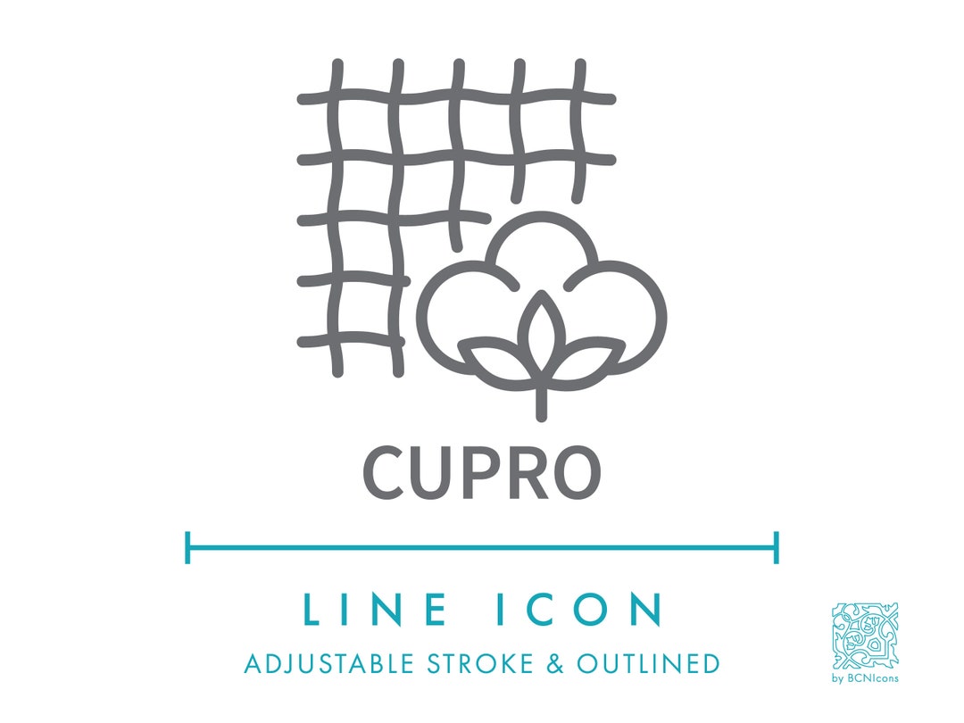 Cupro Fiber Material Line Icon SVG, Minimalist Natural Recycled Textile ...