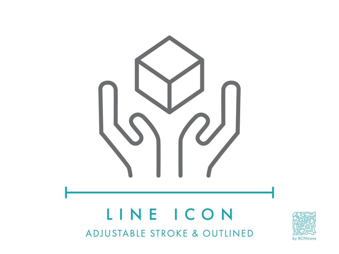 Handle With Care Shipping Line Icon SVG, Minimalist Package Delivery ...