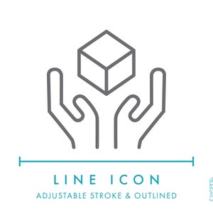 Handle With Care Shipping Line Icon SVG, Minimalist Package Delivery ...