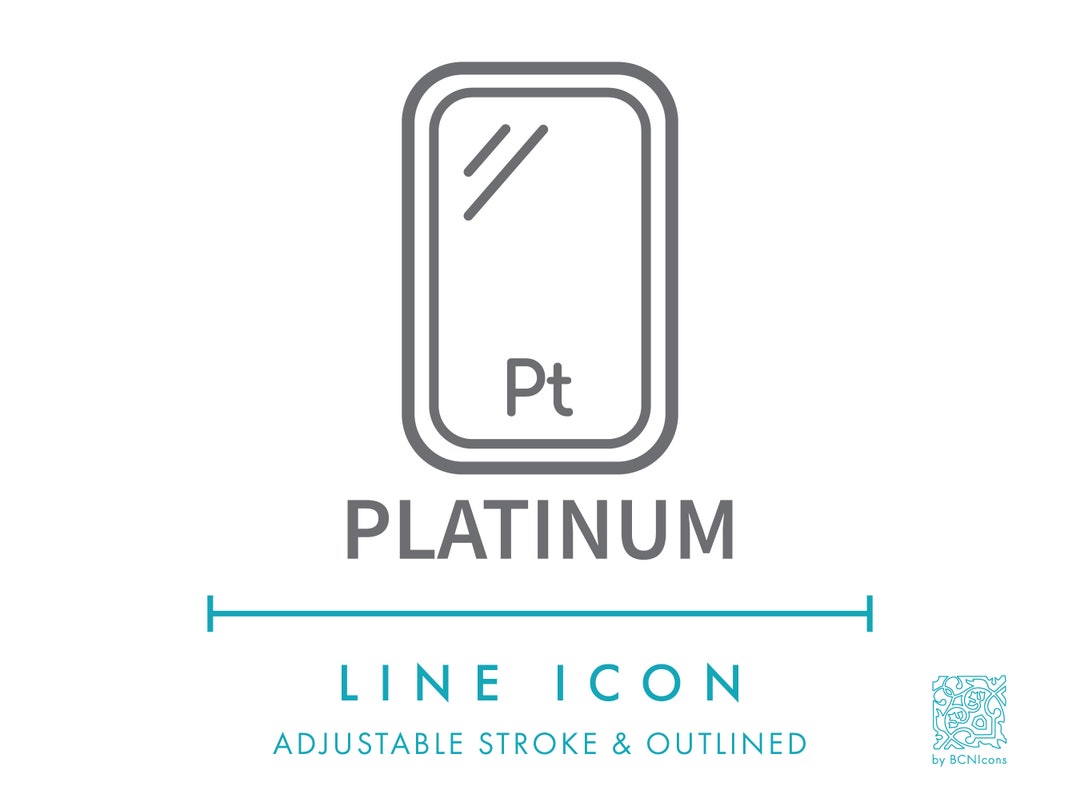 Platinum Jewelry Line Icon SVG, Minimalist Metal Earrings Jewellery ...