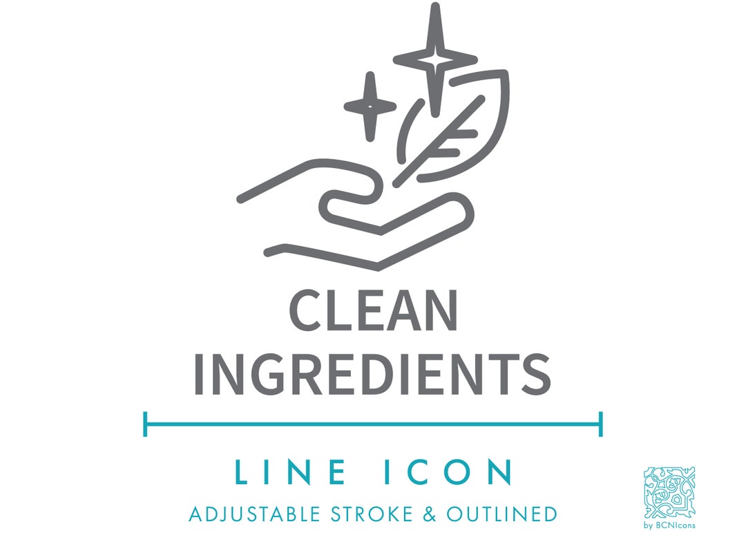 Clean Ingredients Line Icon SVG, Minimalist Natural Bio Food and ...