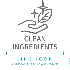 Clean Ingredients Line Icon SVG, Minimalist Natural Bio Food and ...