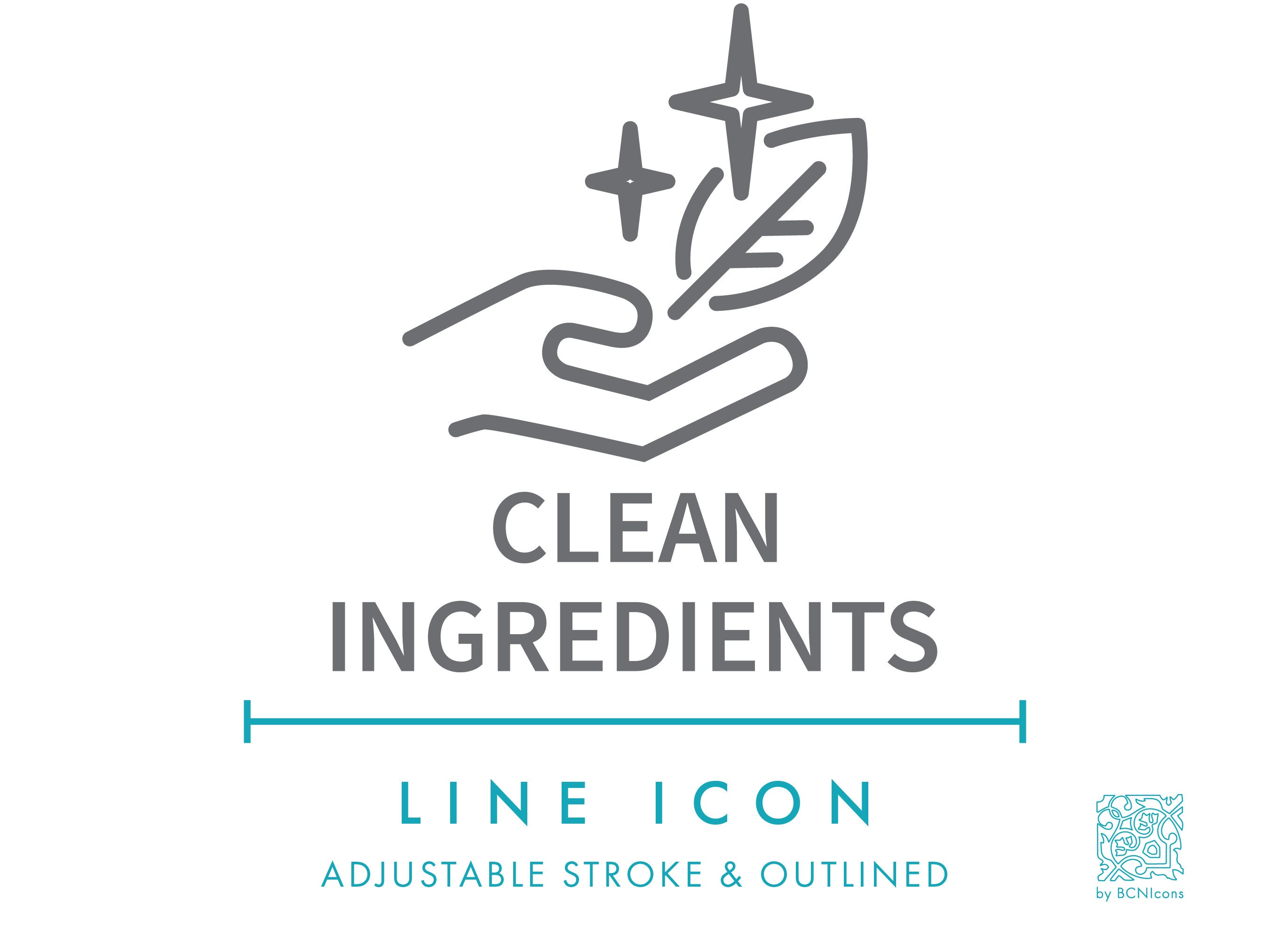 Clean Ingredients Line Icon SVG, Minimalist Natural Bio Food and ...