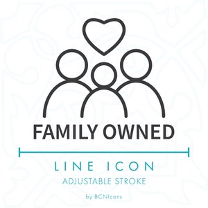 Family Owned Business Line Icon SVG Minimalist Small Business | Etsy
