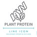 Plant Protein Line Icon SVG, Minimalist Vegan Protein Nutrition Food ...