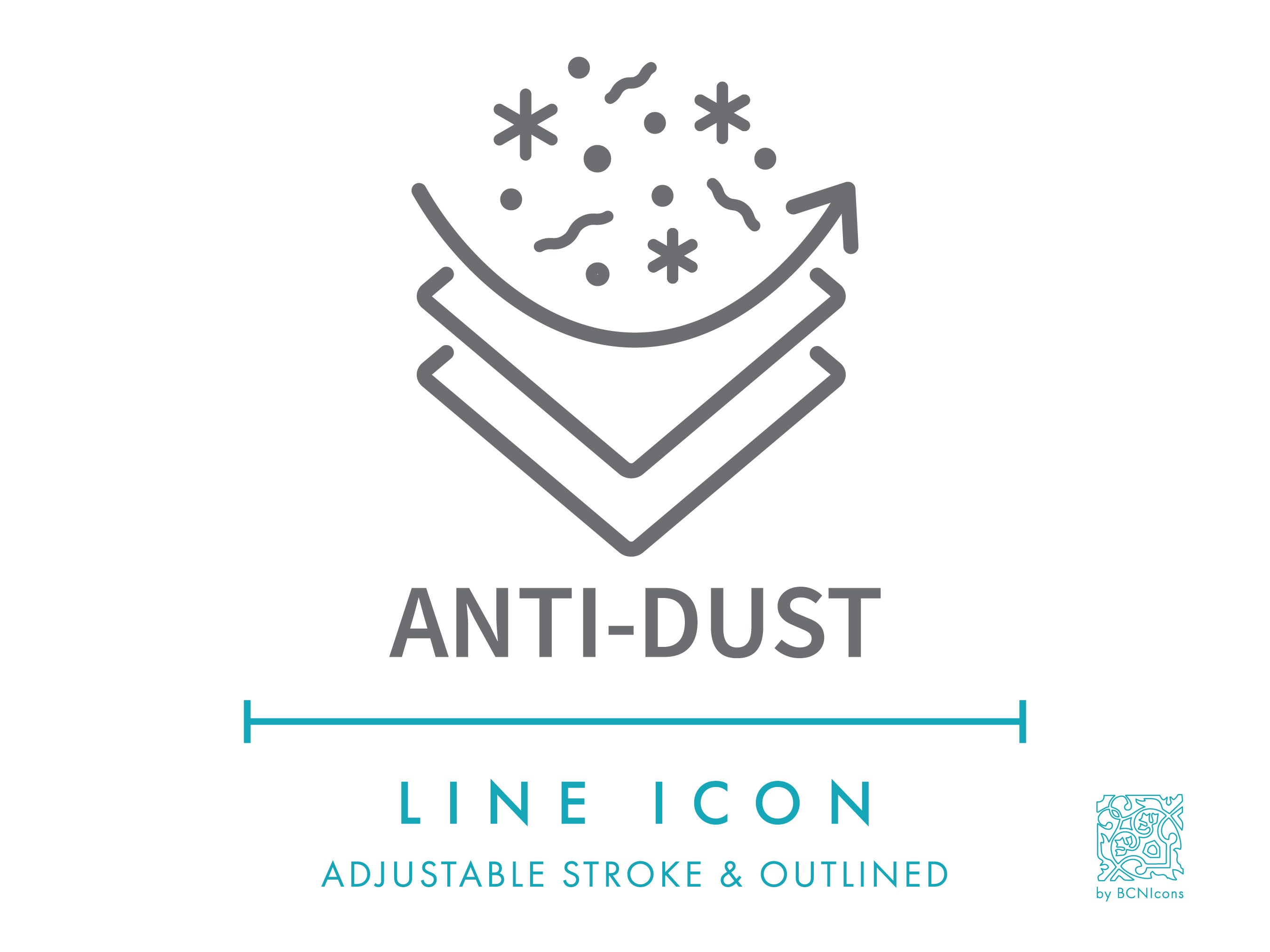 Anti-dust Textile Material Line Icon SVG, Minimalist Dust Free Fabric ...