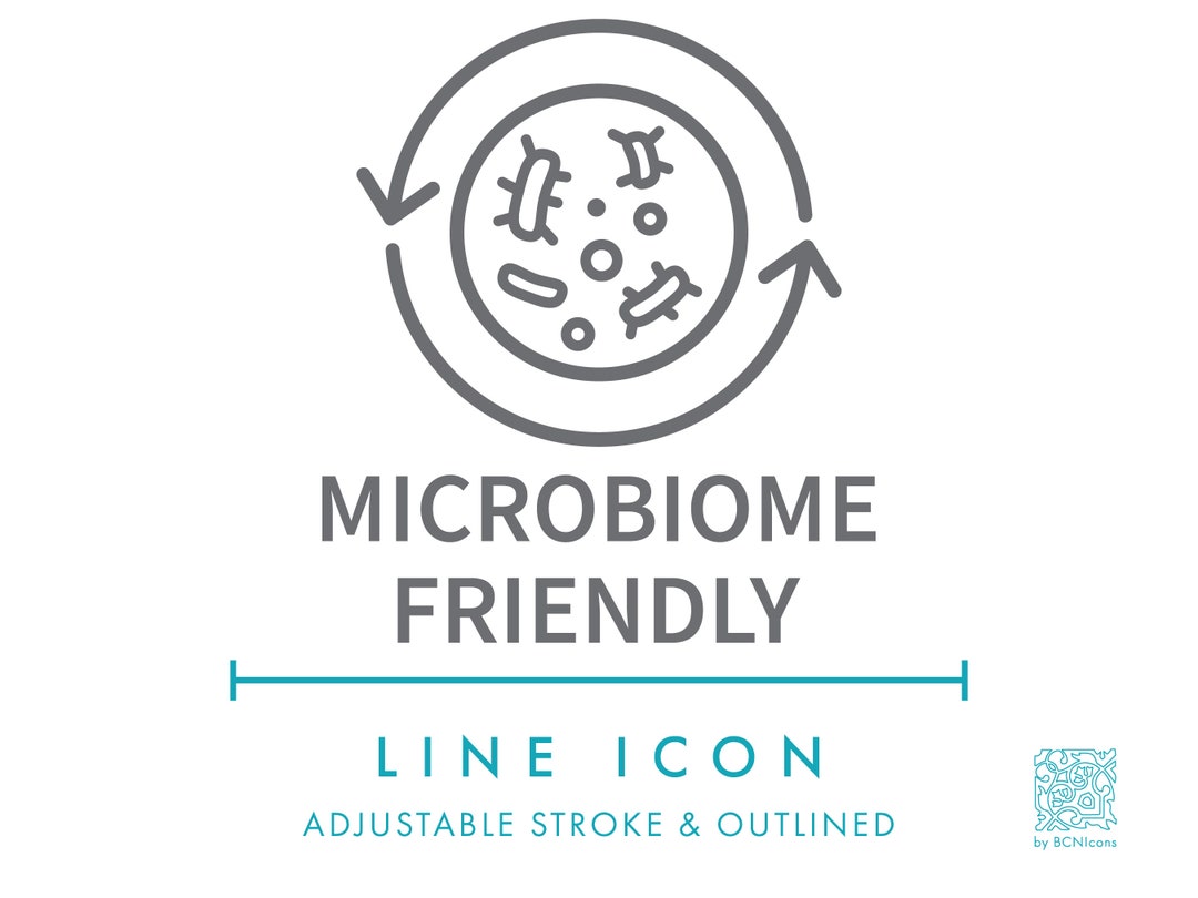 Microbiome Friendly Line Icon SVG, Beauty Natural Skincare Cosmetics ...