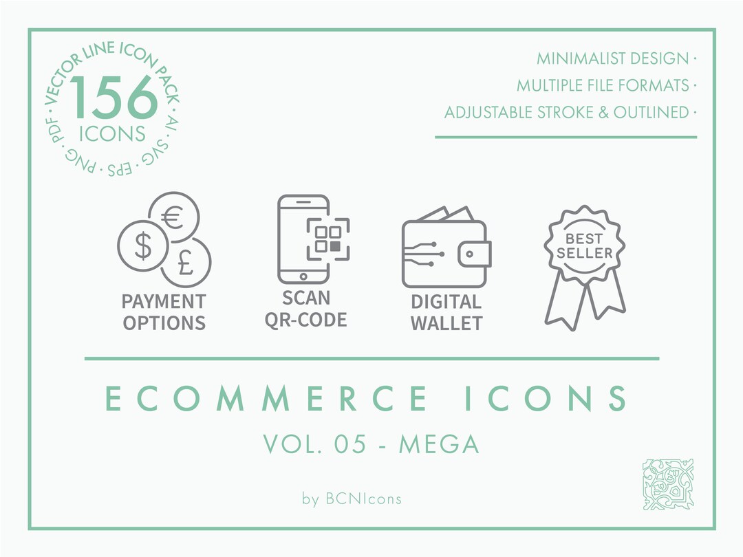 MEGA PACK: Ecommerce Symbols Vol. 05 Icon Pack SVG Minimalist - Etsy