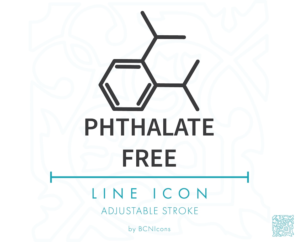 Phthalate Free Line Icon SVG Minimalist Natural Cosmetics | Etsy