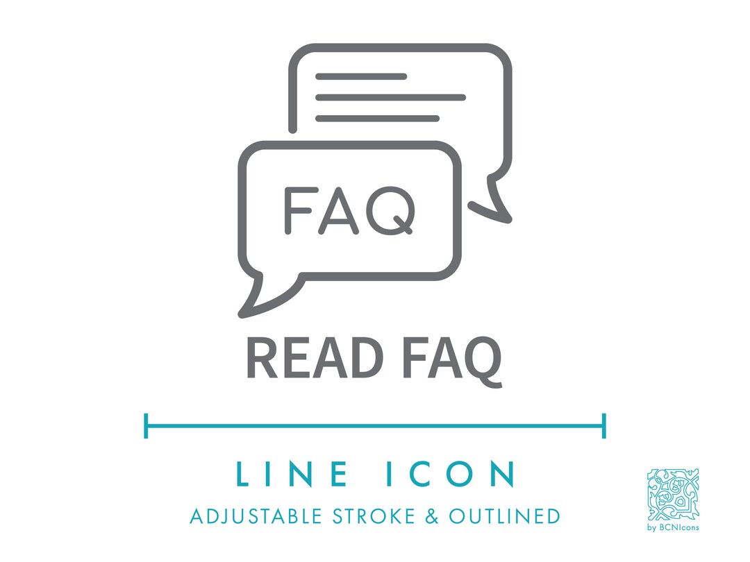 Read FAQ Ecommerce Line Icon SVG, Minimalist Online Store Faqs Icon ...