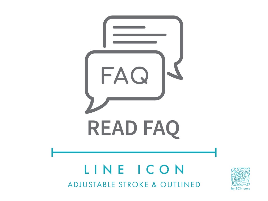 Read FAQ Ecommerce Line Icon SVG, Minimalist Online Store Faqs Icon ...
