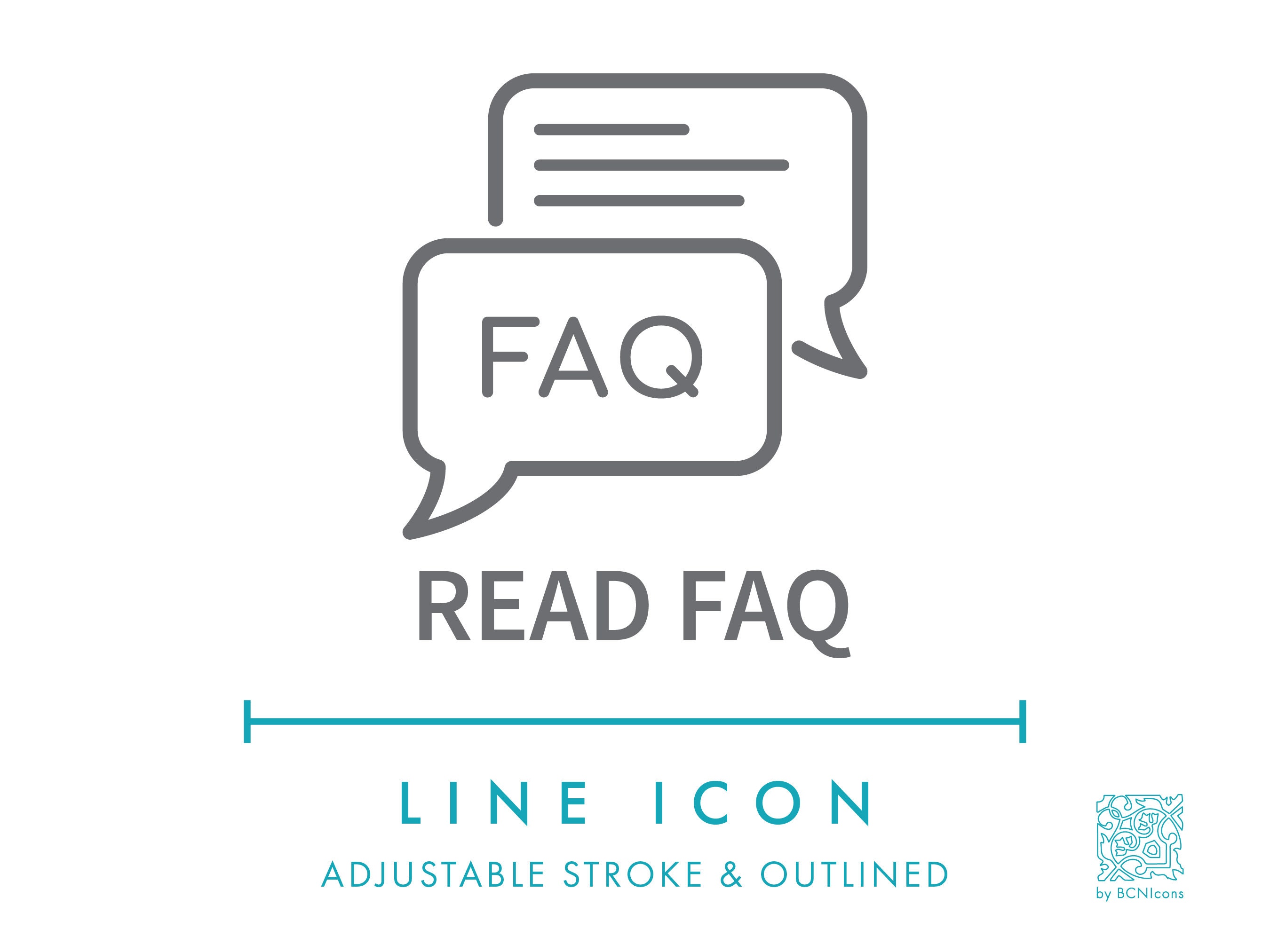Read FAQ Ecommerce Line Icon SVG, Minimalist Online Store Faqs Icon ...