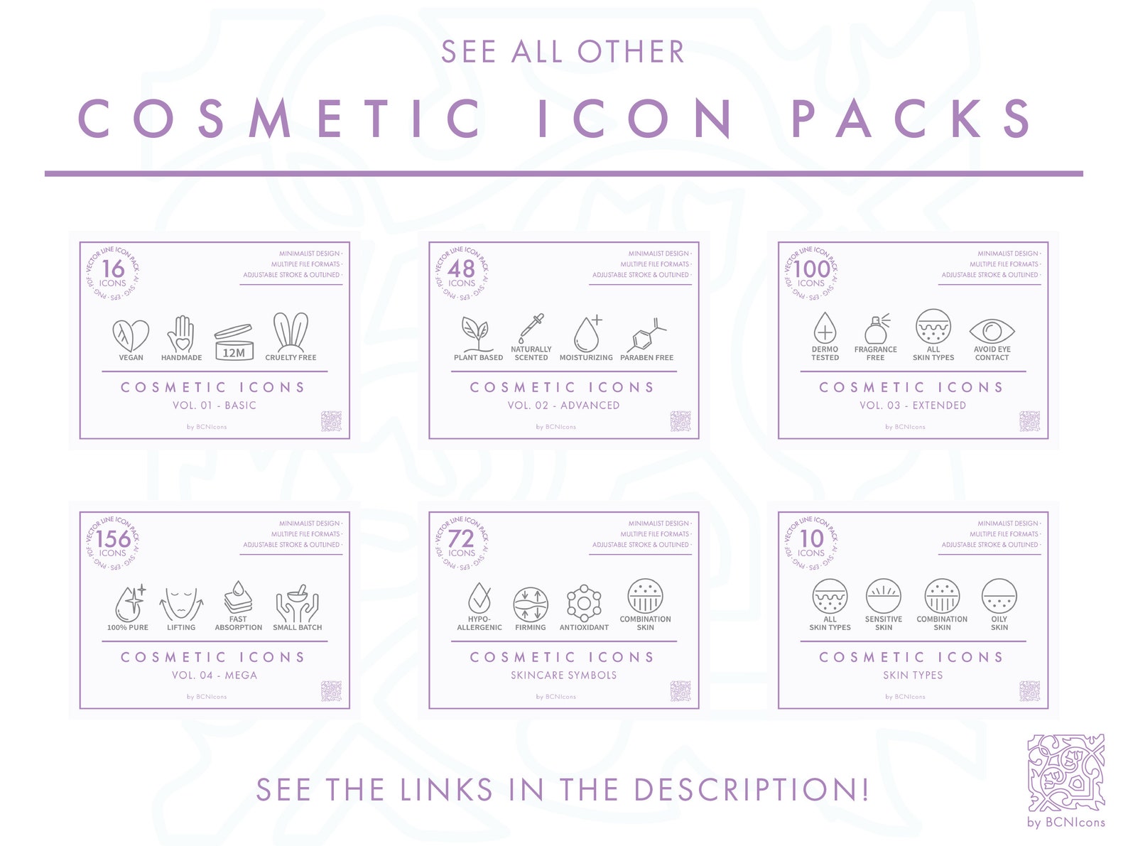 Cosmetics Packaging Symbols Vol. 01 BASIC PACK Line Icons - Etsy