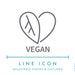Vegan Line Icon SVG, Minimalist Plant Based Natural Food & Cosmetics ...