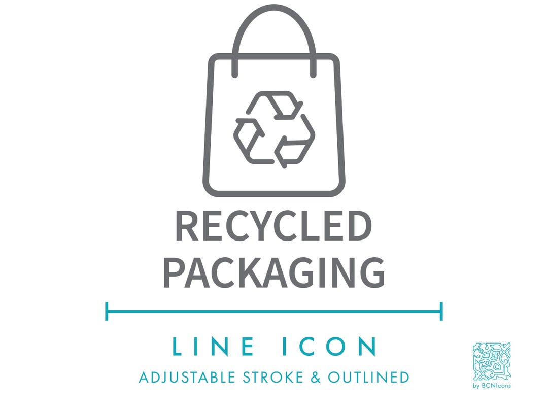 Recycled Packaging Line Icon SVG, Minimalist Ecological Packaging Icon ...