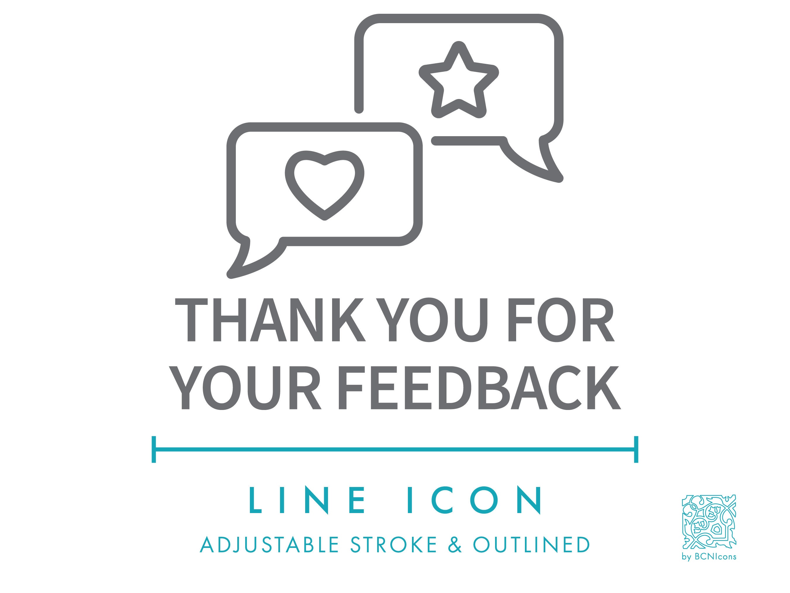 Thank You for Your Feedback Ecommerce Line Icon SVG - Etsy