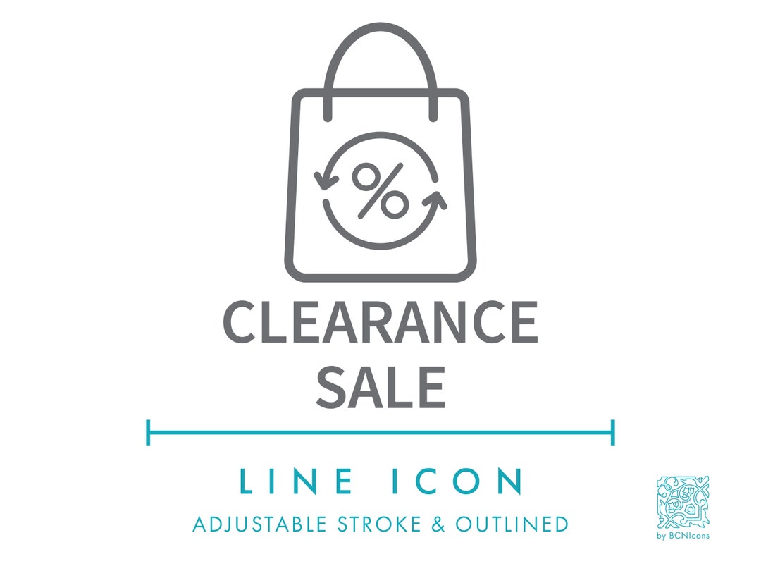 Clearance Sale Logo Ecommerce Line Icon SVG, Business Shop Final Sale ...