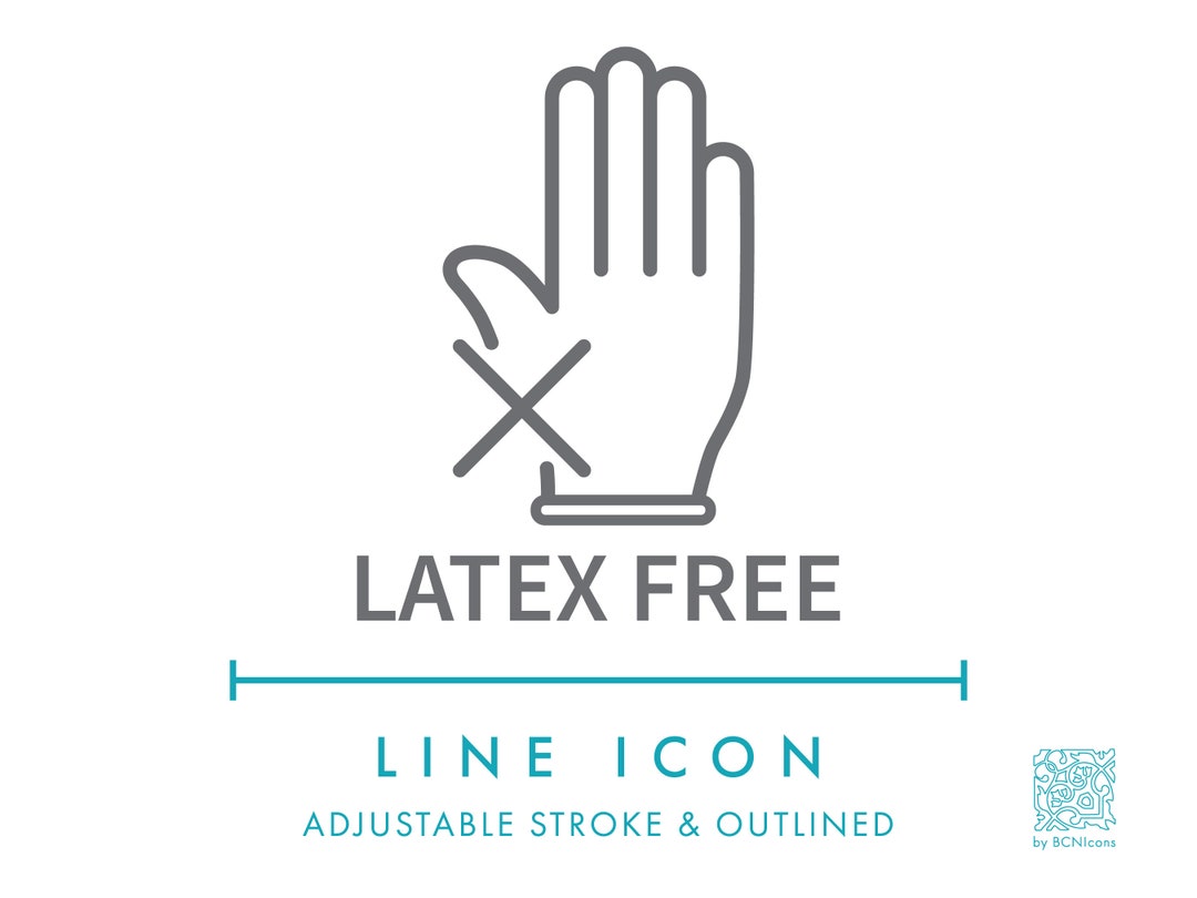 Latex Free Line Icon SVG, Hypoallergenic Eco Friendly Food & Cosmetics ...