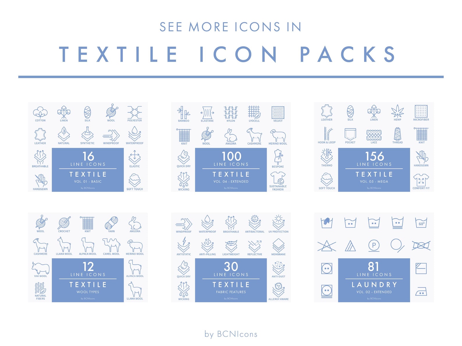 Textile Symbols Vol. 02 Intermediate Line Icons Pack SVG, Tailor Sewing ...