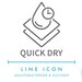Quick Dry Textile Material Line Icon SVG, Minimalist Moisture Wicking ...
