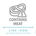 Contains Meat Nutrition Line Icon SVG, Minimalist Food Allergen Warning ...