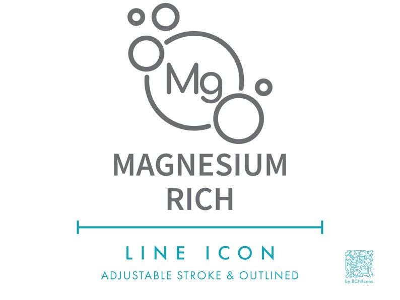 Magnesium Rich Line Icon SVG, Minimalist High Magnesium Nutrition Food ...