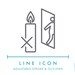 Do Not Leave Candle Unattended Candle Safety Line Icon SVG, Fire Hazard ...