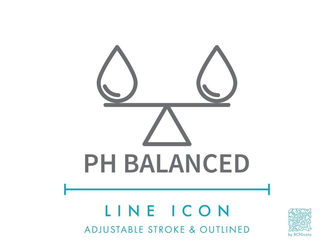 Ph Balanced Line Icon SVG, Minimalist Neutral Ph Natural Cosmetics ...