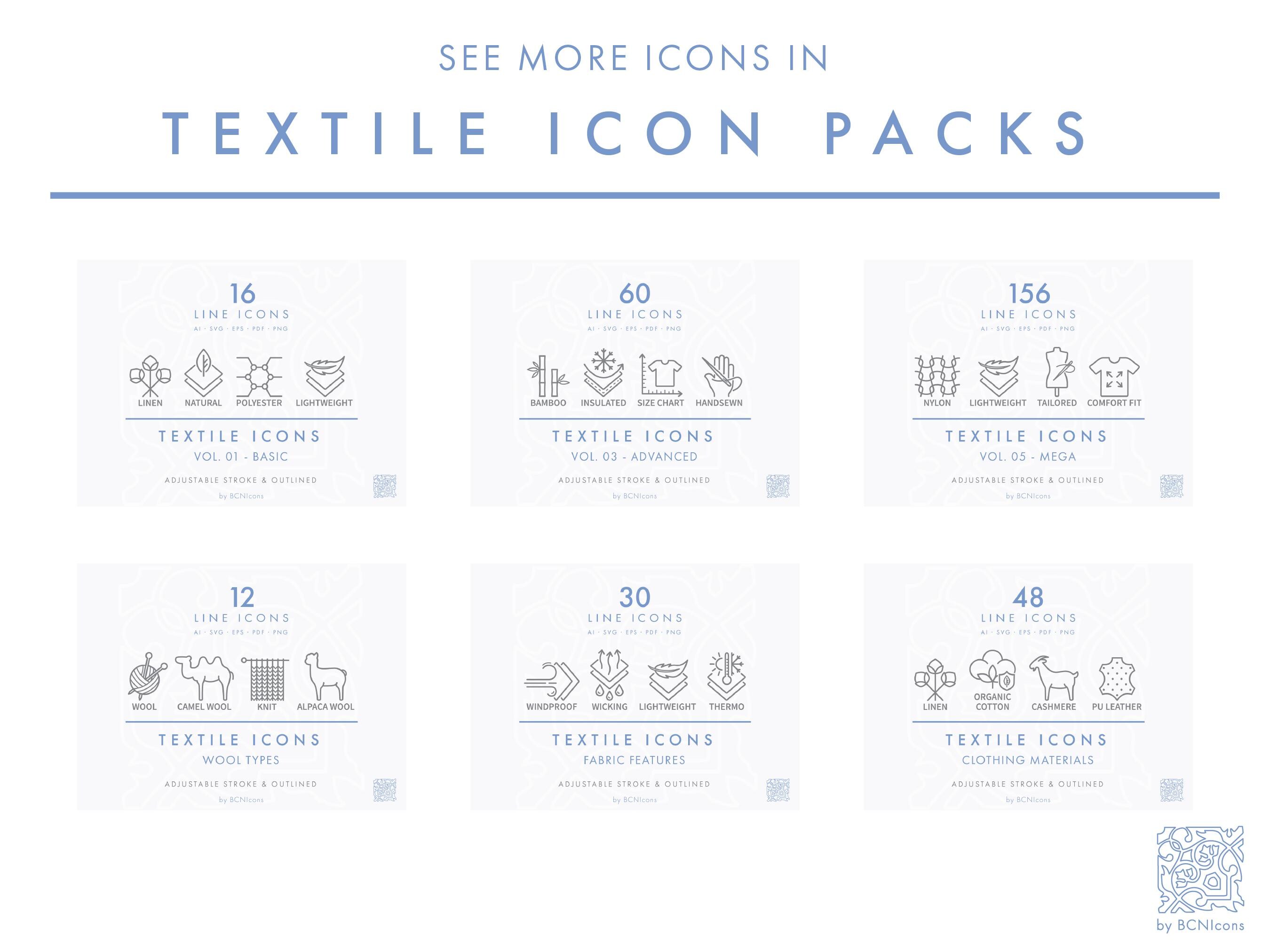 Eco Textile Material Line Icon SVG, Minimalist Eco Friendly Fabric ...