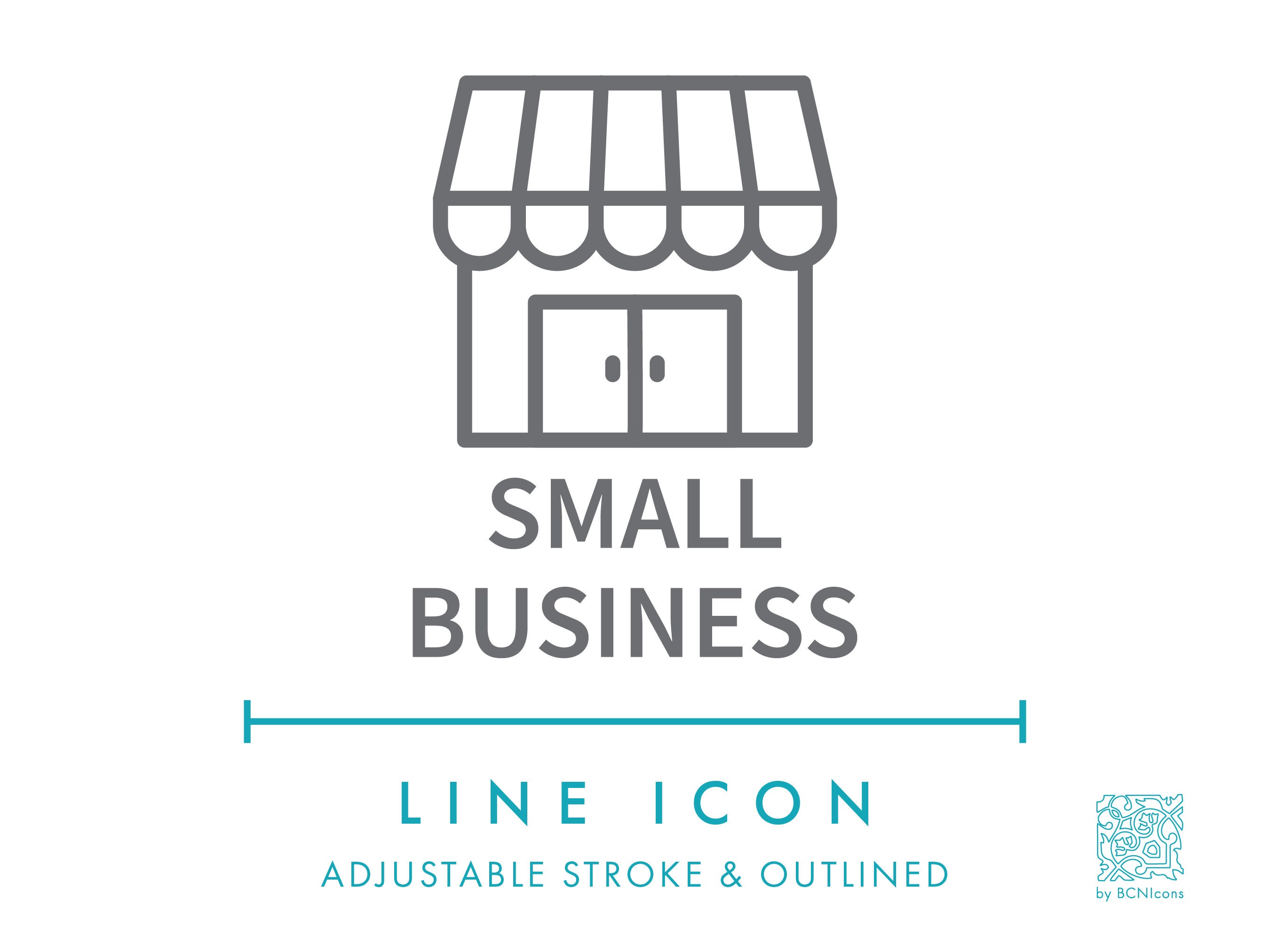 Small Business Line Icon SVG, Minimalist Shop Handmade Business ...
