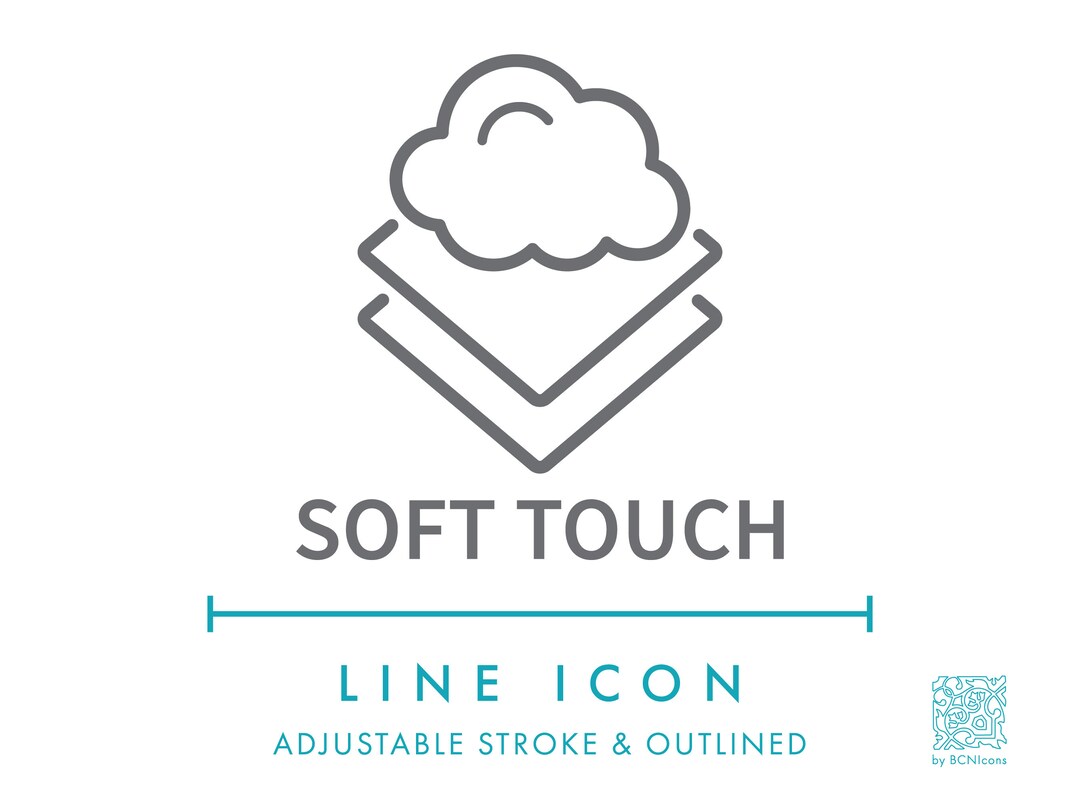 Soft Touch Textile Material Line Icon SVG, Minimalist Ultra Soft Fabric ...